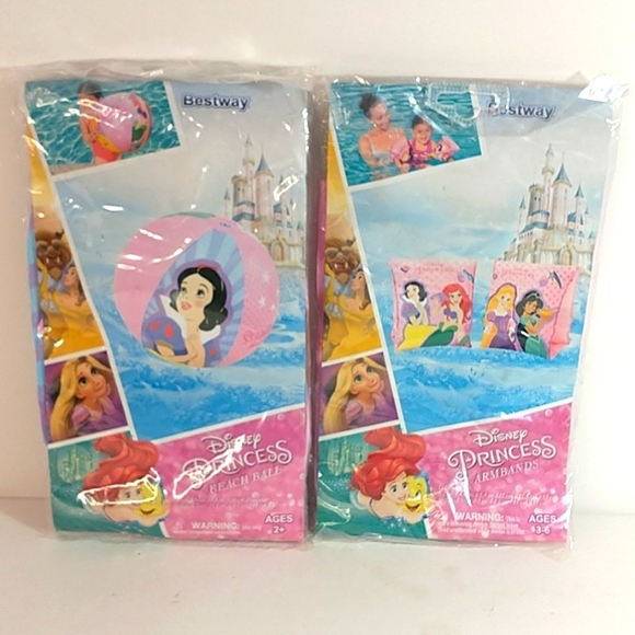 Bestway | Swim | Disney Princess Swim Set Armbands And Beach Ball ...